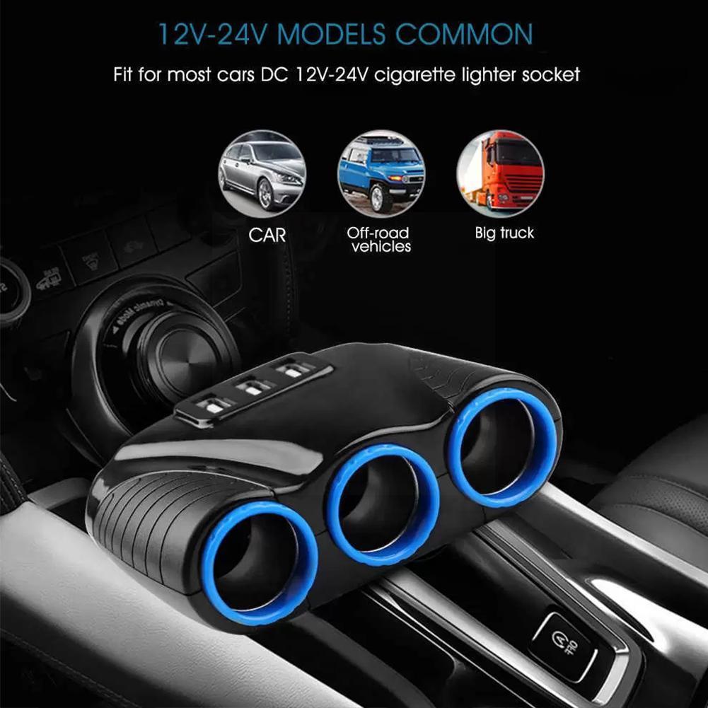 2 in 1 Cigarette Lighter Splitter Power Adapter US... – Vicedeal