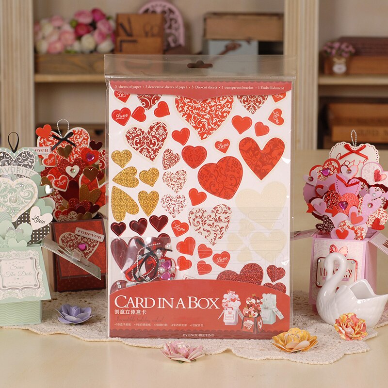 Eno Groet valentijn kaart in een doos cardstock pa... – Vicedeal