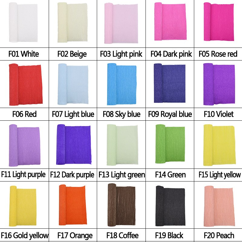 250*25cm Mulitcolor Origami Crepe Paper DIY Fold F... – Grandado