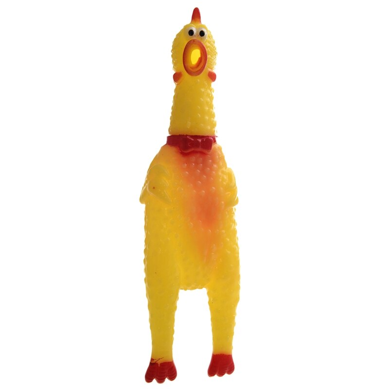 Yellow Red Soft Plastic Squeeze Shrilling Chicken ... – Grandado
