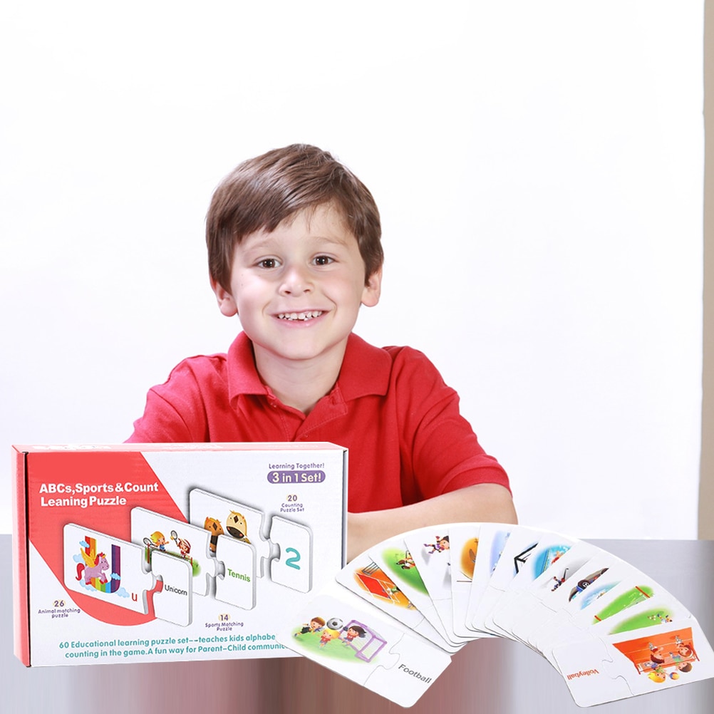 3 In 1 Counting Alphabet Flash Cards Kids Spelling... – Grandado