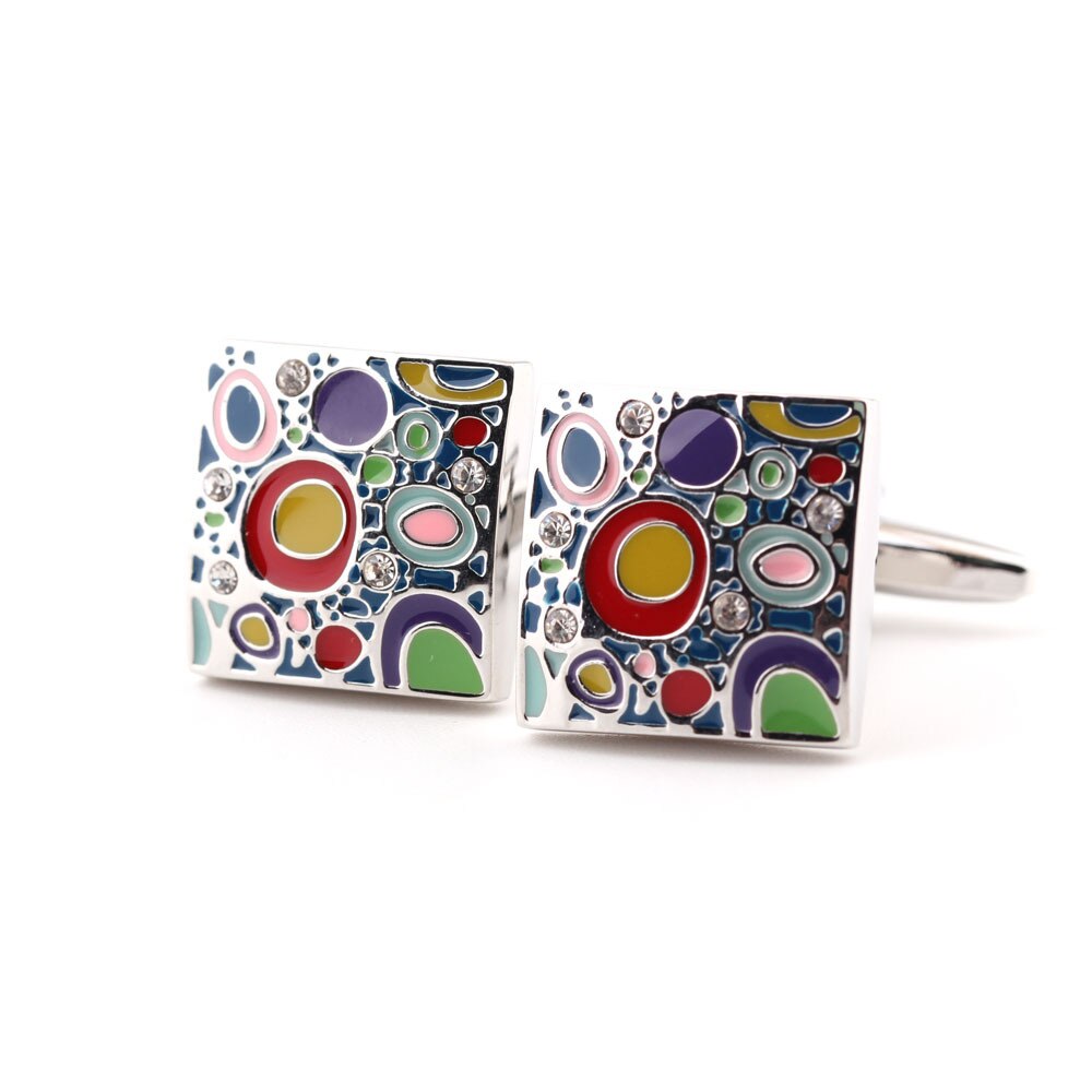 high-end enamel craftsmanship colorful cufflinks m... – Grandado