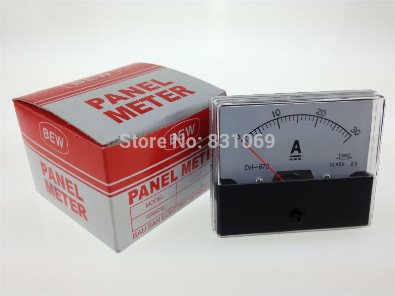 1PCS DH670 DC 0-30A 30A Analog Amp Panel Meter Str... – Vicedeal