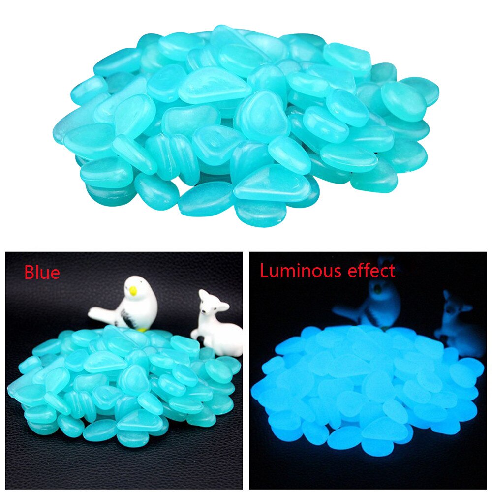 100Pcs Glow in the Dark Garden Pebbles Glow Stones... – Grandado
