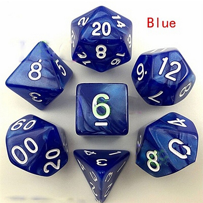 7Pcs/set Digital Dice Game Polyhedral Multi Sided ... – Grandado
