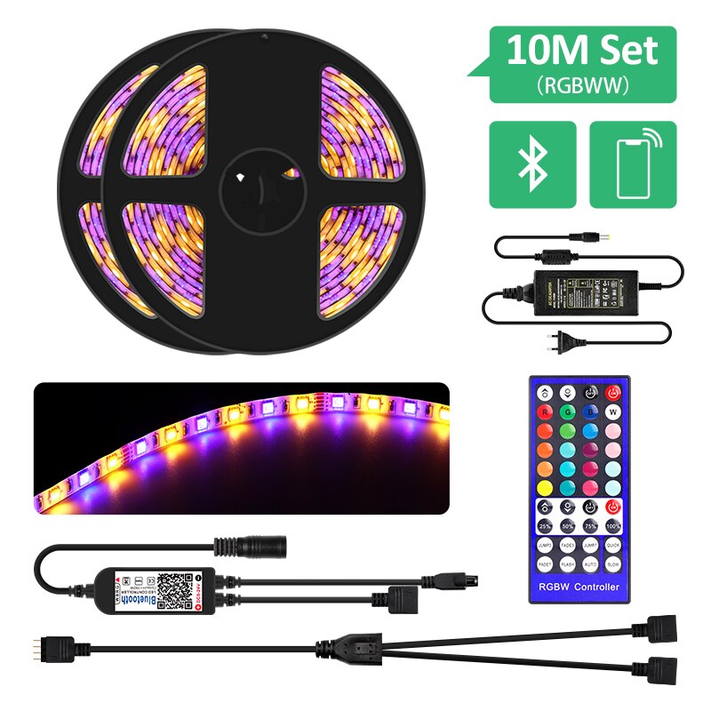 COOLO SMD5050 RGB LED Strip Licht 5M 10M 60 LEDs/m... – Grandado