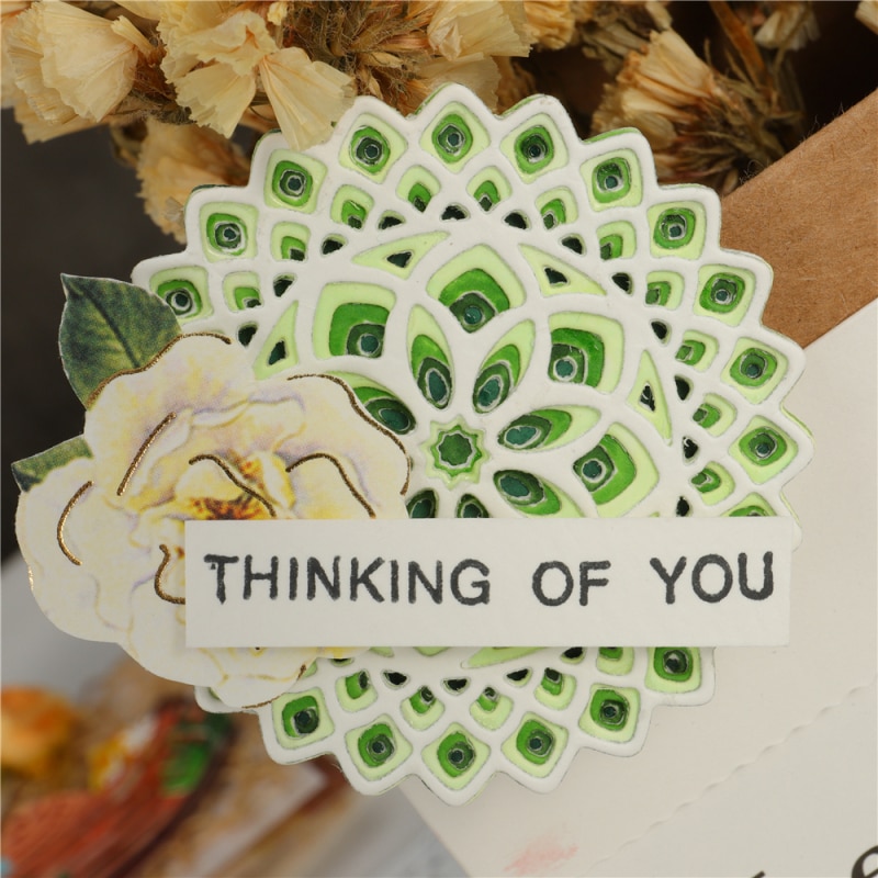 Inlovearts spets kant cirkel ram metall skärande f... – Grandado