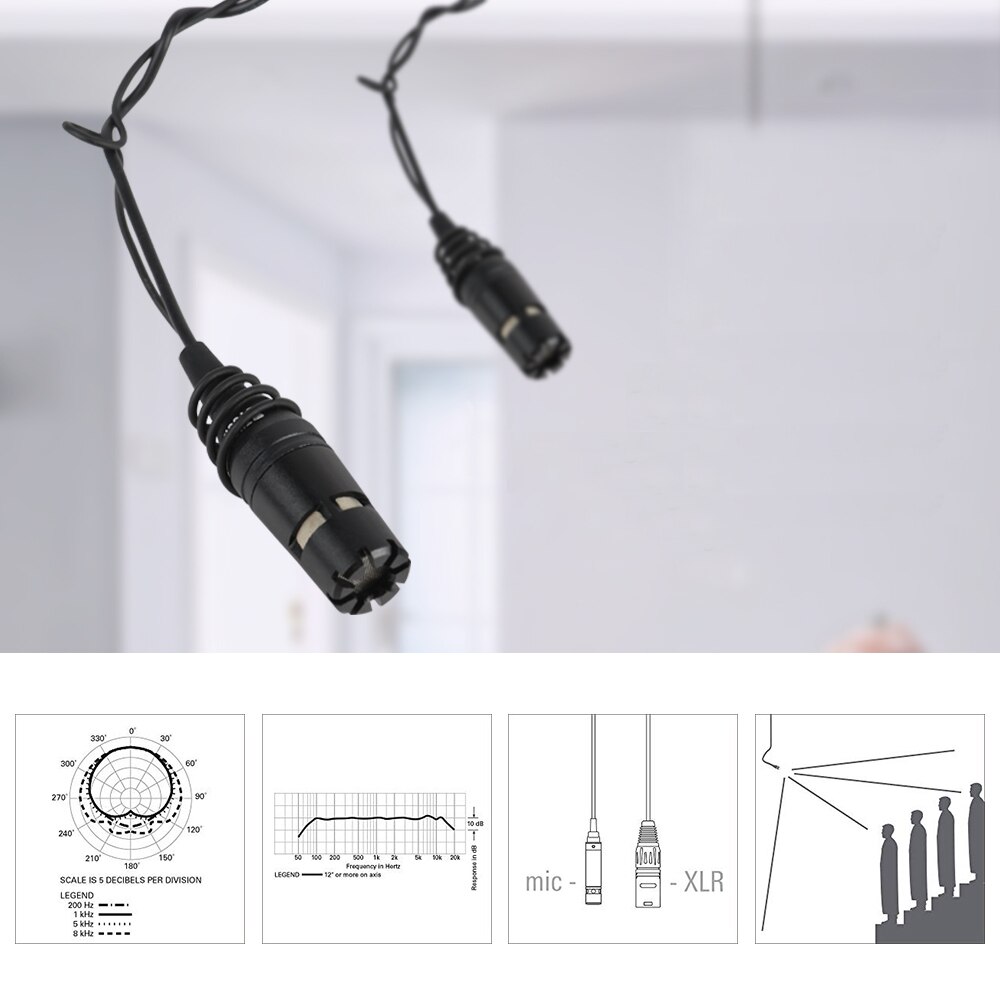Micrófono colgante condensador cardioide miniatura... – Grandado