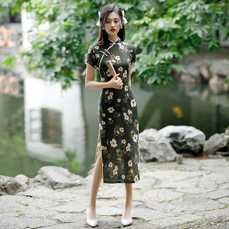 Traditional Summer Chinese Style Cheongsam Women&... – Grandado