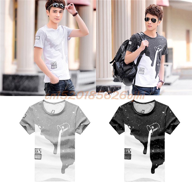 Sommer Männer Tops Pullover Kurzarm O-ansatz T-shi... – Vicedeal