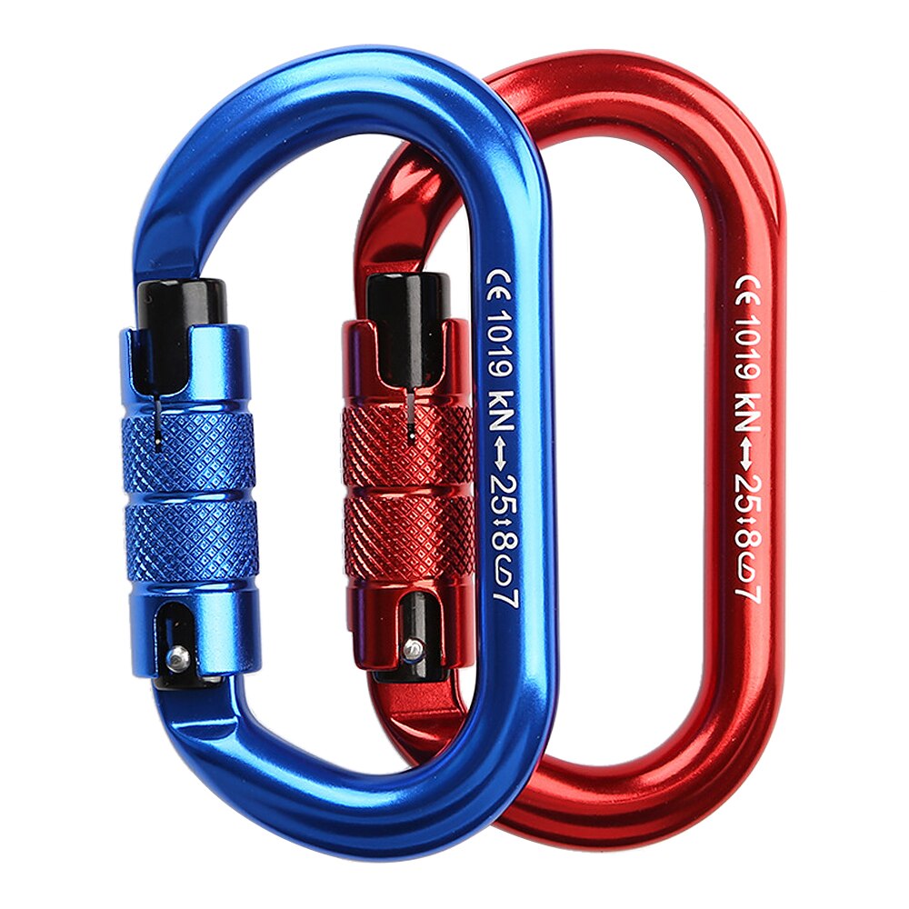 25KN Climbing Carabiner Aluminium Alloy Screw Lock... – Grandado