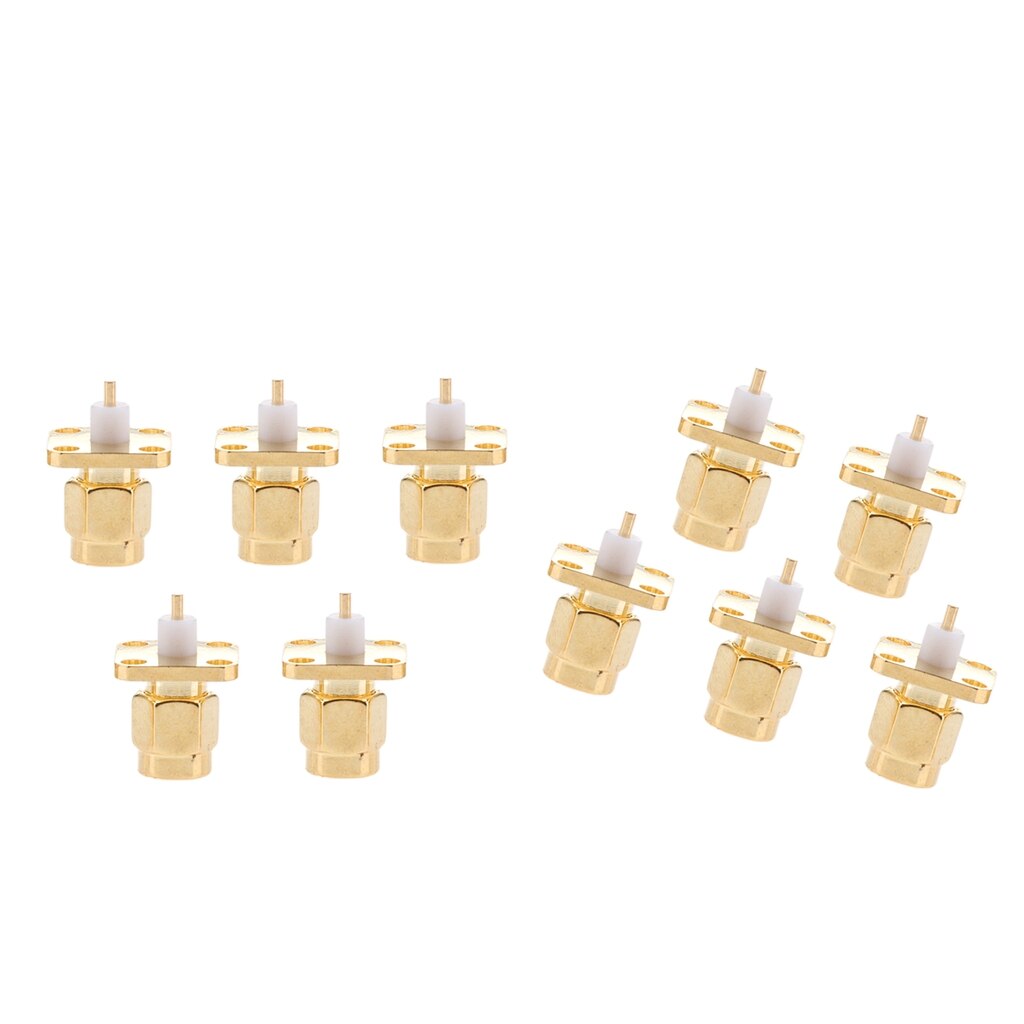 10Pieces SMA Male Jack Chassis Flange Panel Mount ... – Vicedeal