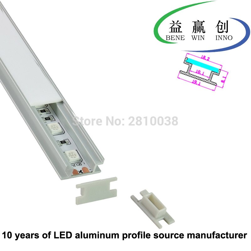 10 sets/partij H type Geëxtrudeerd Aluminium led p... – Vicedeal