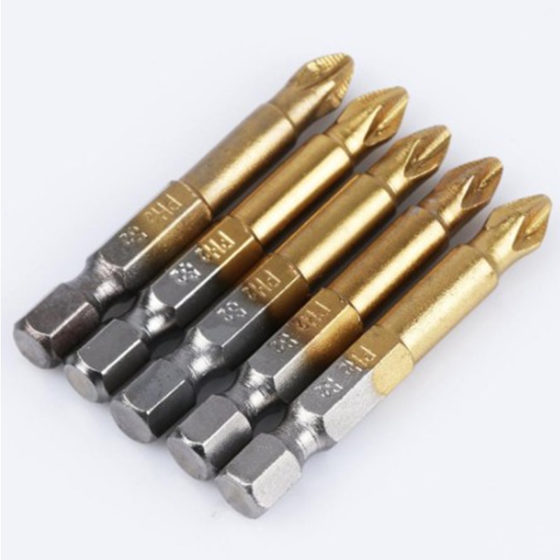 PH2 1/4 "hexagonal handle, titanium alloy coating,... – Grandado