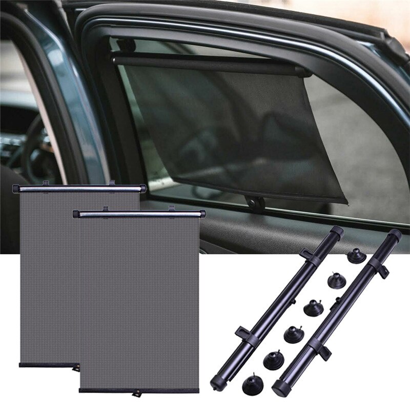 1 Paar Auto Roller Blind Autoruit Voorruit Zonnesc... – Grandado