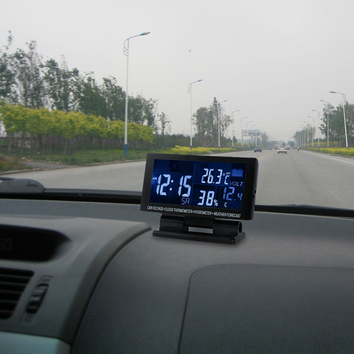 Reloj Digital de coche LCD 5 en 1, termómetro, hig... – Grandado