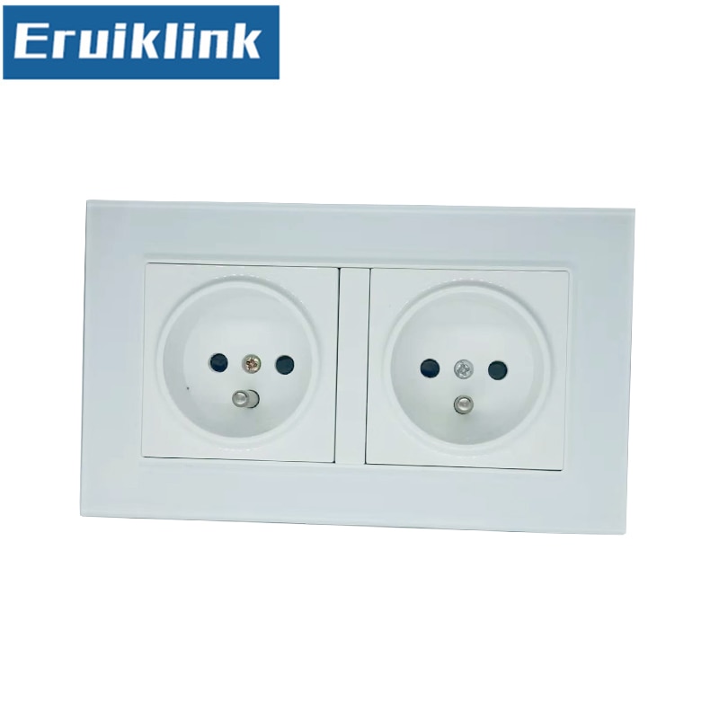 EU standard double gang power socket,France type w... – Grandado