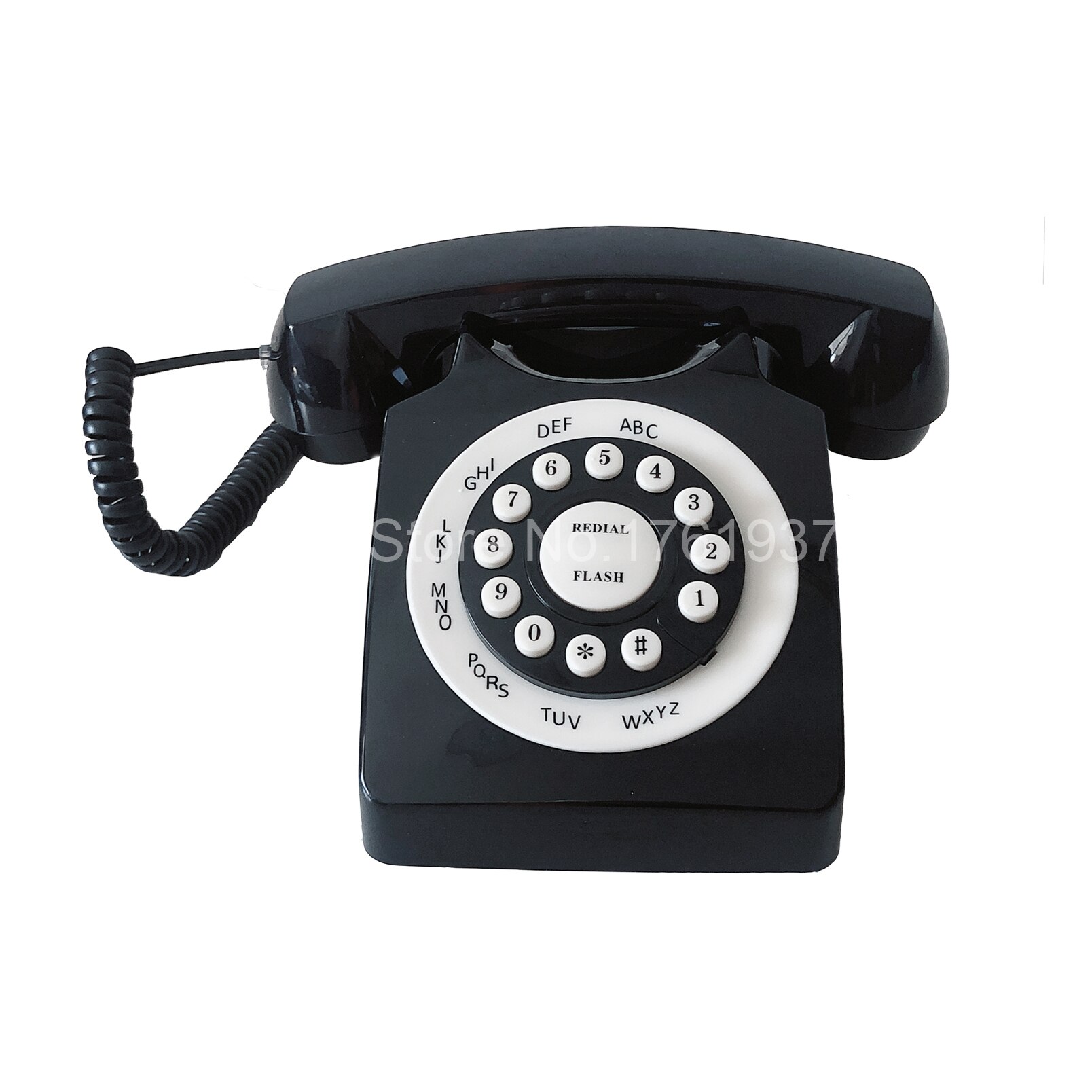 Black Retro Phone, Corded Landline telephone, Clas... – Vicedeal