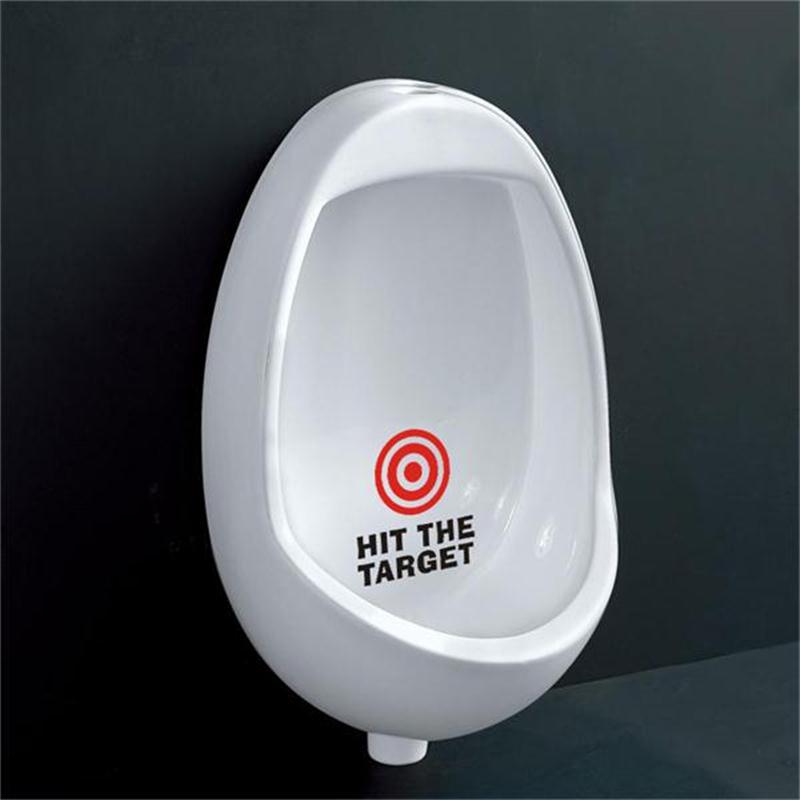 warn HIT THE TARGET bathroom sign vinyl sticker Fo... – Grandado