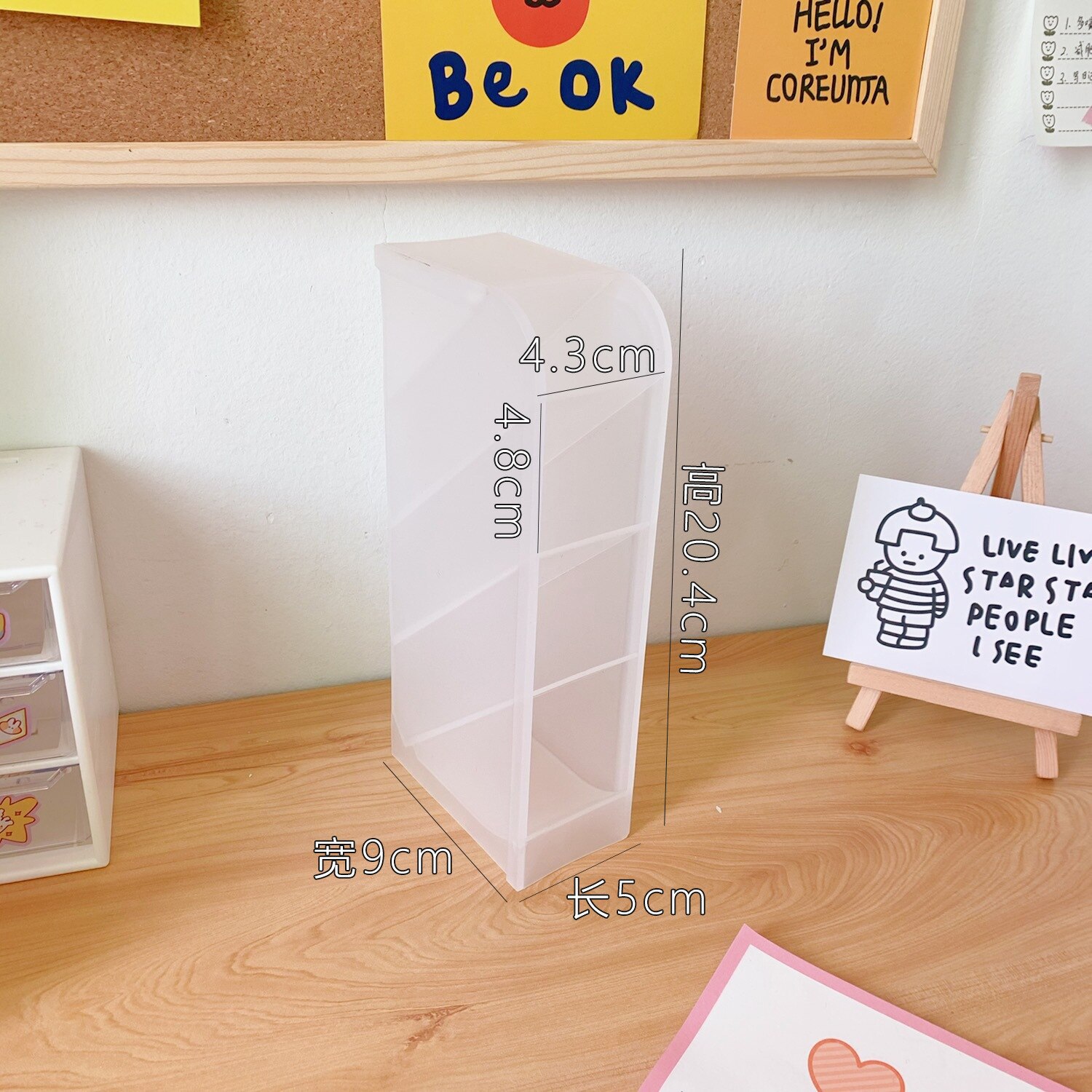Korea Ins Desktop Storage Tube Organizer Kawaii Fo... – Grandado