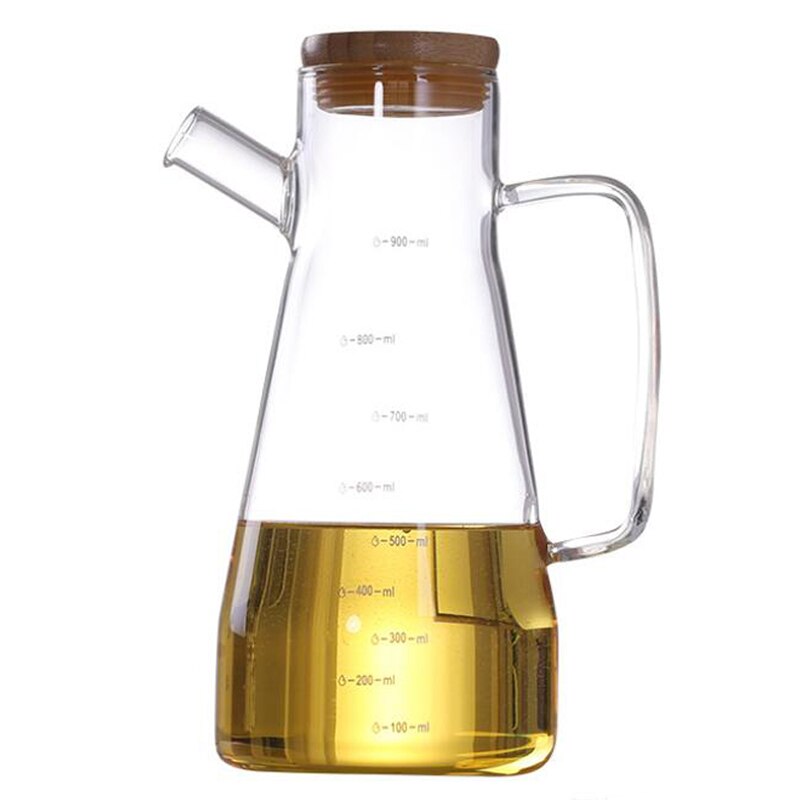 900Ml Transparent Glass Oil Bottle, with Handle Oi... – Grandado