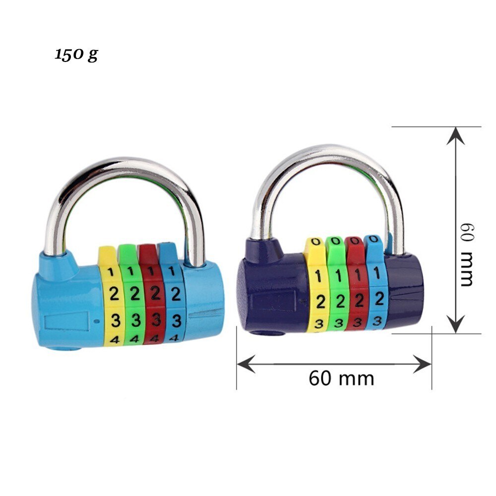 1pcs Colorful 4 Dial Digit Letter Combination Lock... – Vicedeal
