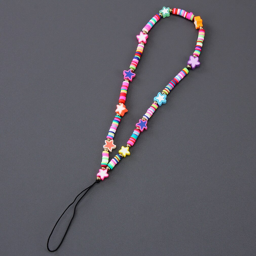 Beaded Phone Lanyard Wrist Strap Handmade Rainbow ... – Grandado