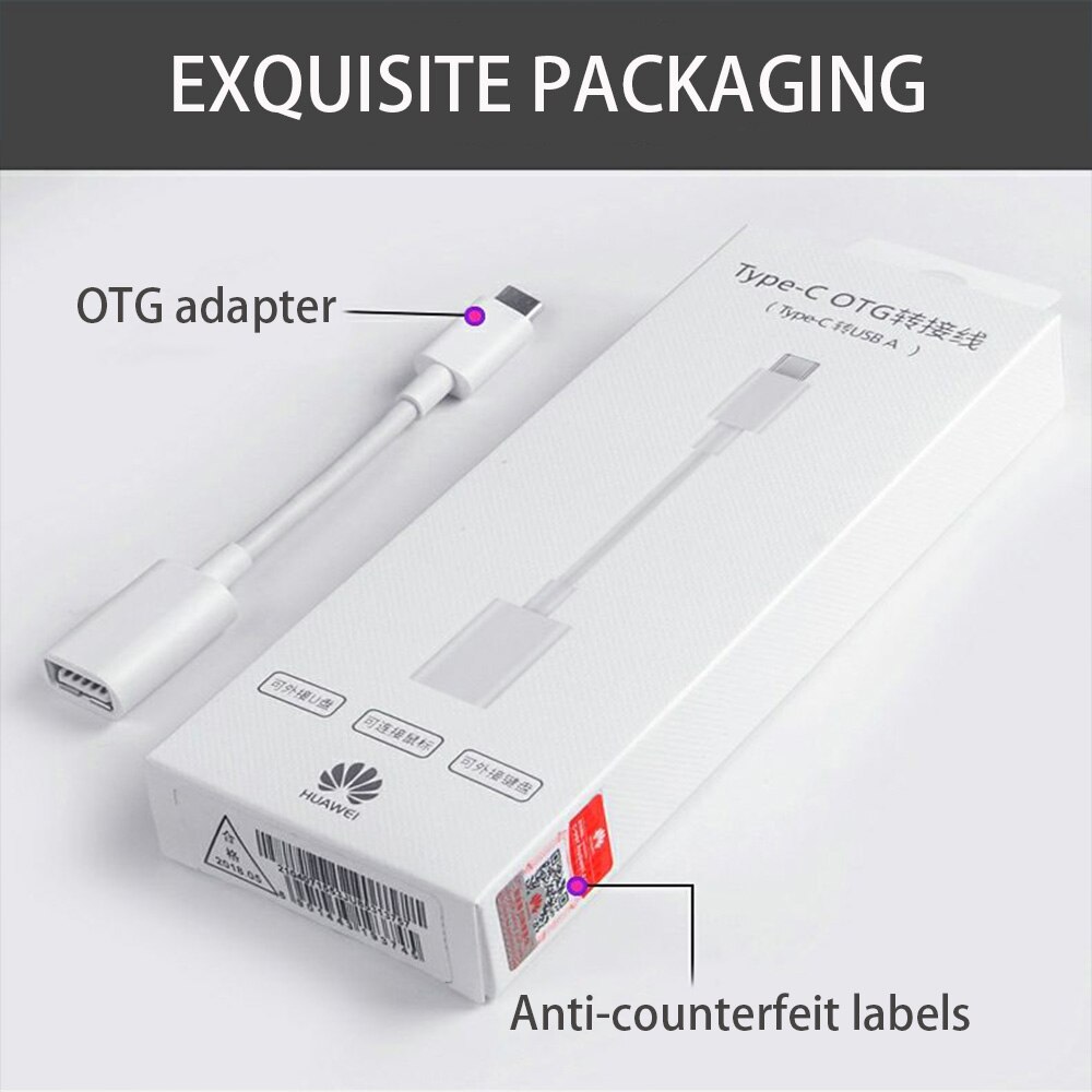 Original Huawei Type C USB 3.1 Male To OTG Type-A ... – Grandado