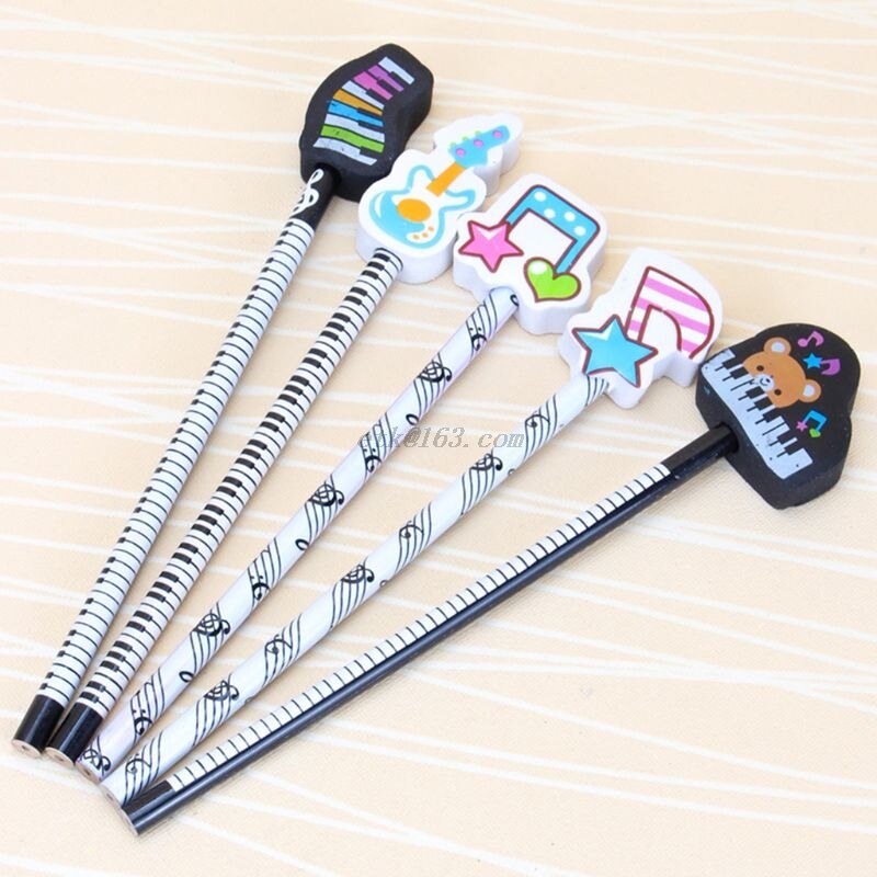 6pcs Musical Note Pencil 2B Standard Round Pencils... – Grandado