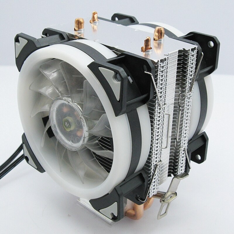 -DELEFUN CPU Cooler 2 Pure Copper Heat Pipe Coolin... – Grandado