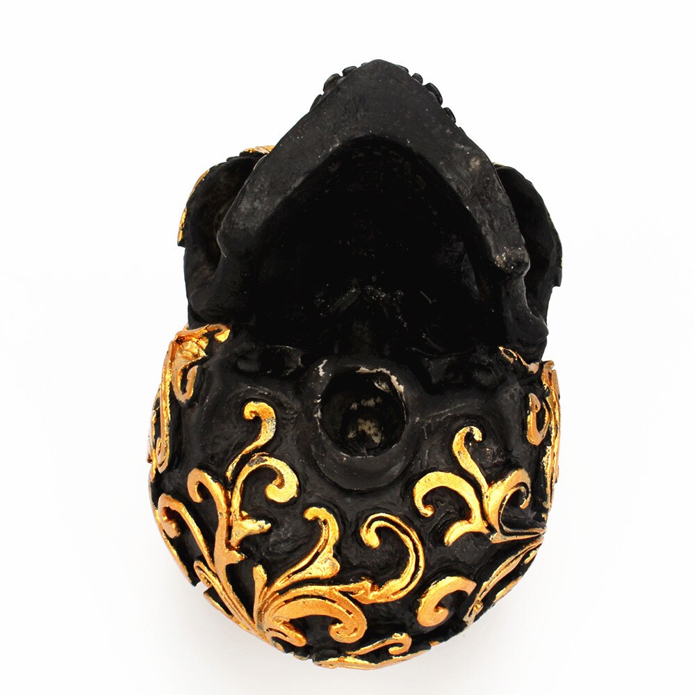 3D Solid Gold Pattern Skeleton Head Art Ornaments ... – Grandado