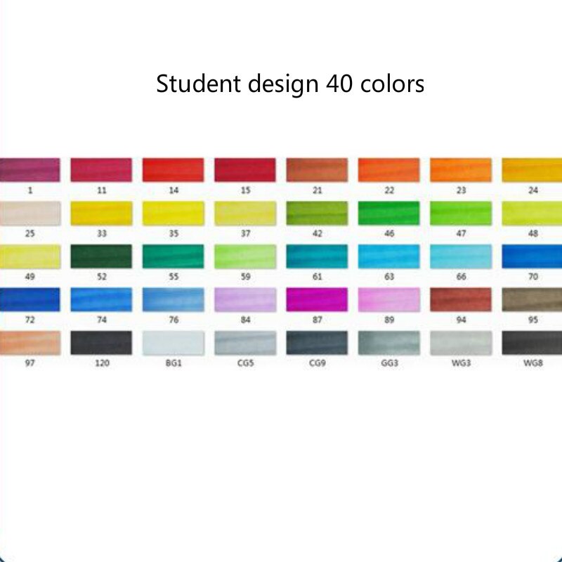 30/40/60/80/128 Color Dual Head Art Marker Set Alc... – Grandado