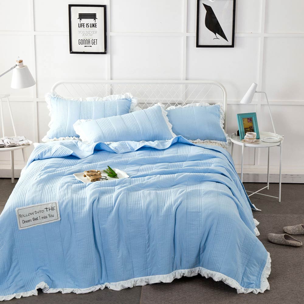 Stitching Summer Quilt Washed Blanket Bedspread Se... – Grandado