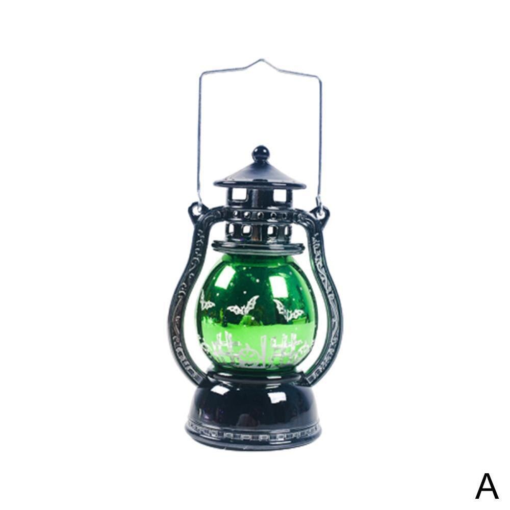 Halloween led lykta vintage häxa slott led ljus la... – Vicedeal