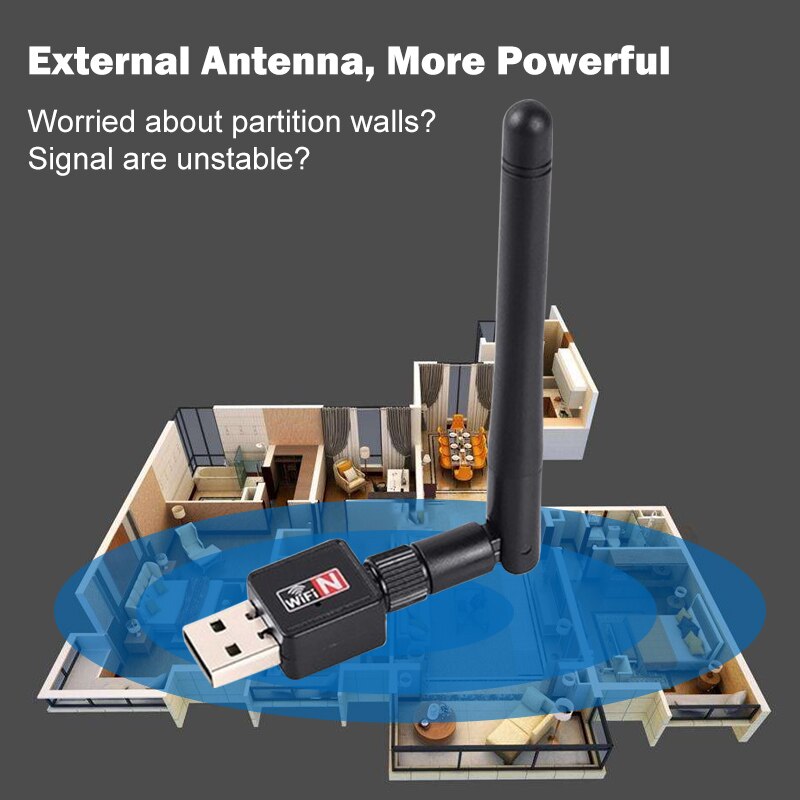 usb wifi adapter ethernet lan wireless 802.11n lap... – Grandado