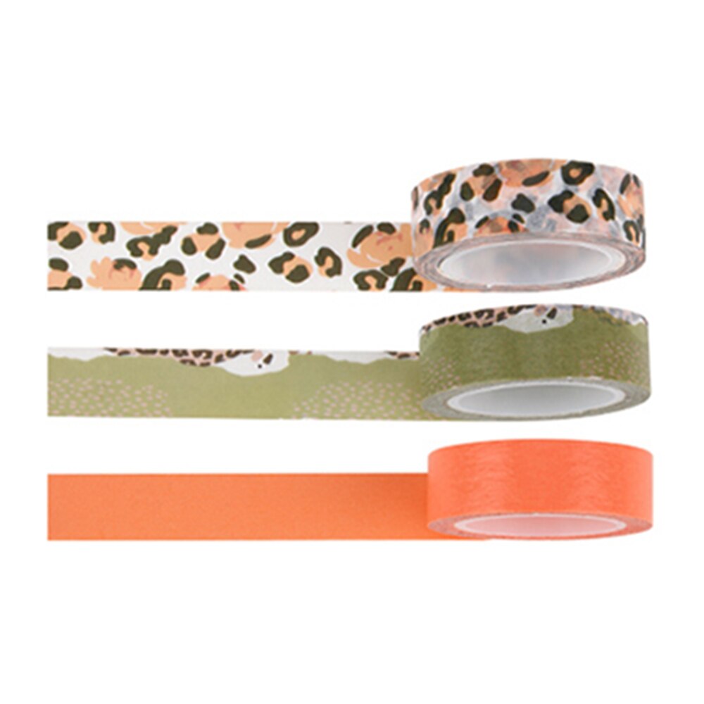 Leopard Washi Tape Set of 3 Rolls 15MM Width Paper... – Grandado
