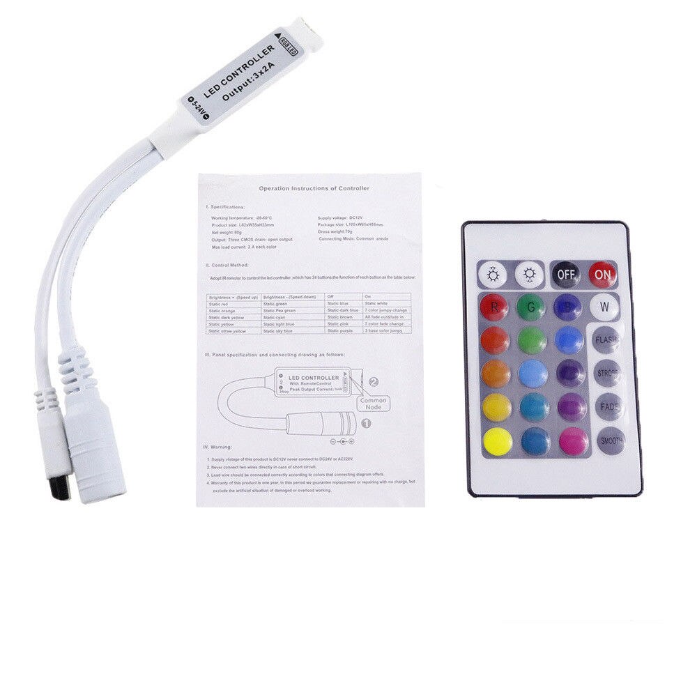 Led Controller 44 Keys 24 Keys LED IR RF RGB Contr... – Grandado Led Controller 44 Keys 24 Keys LED IR RF RGB Contr... – Grandado
