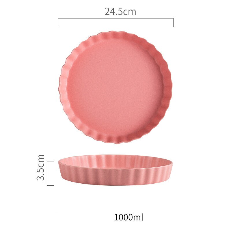 10 Inches Nordic Wave Round Ceramic Plate Brief So... – Vicedeal