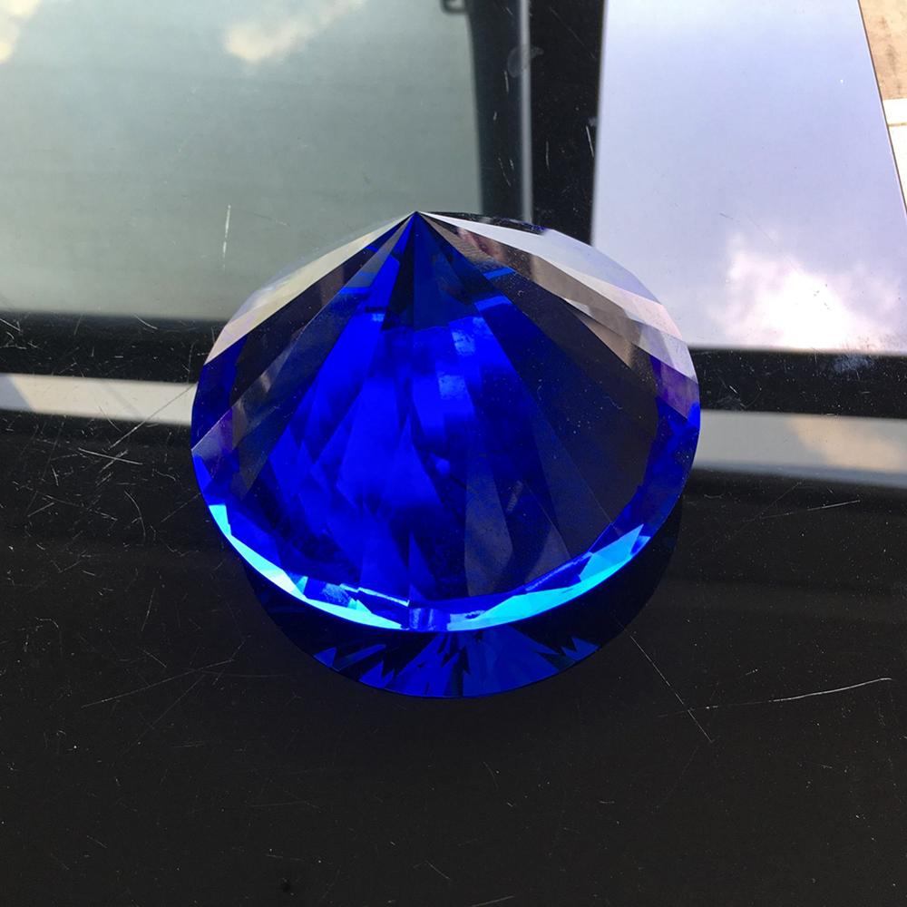 Blue Crystal Imitatie Diamond Pizza Papier Enorme ... – Grandado