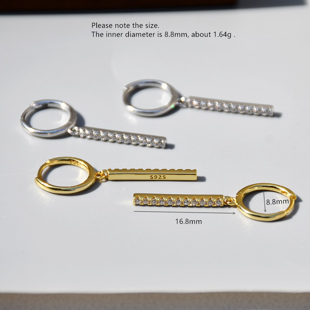 925 Sterling Zilveren Oorbel Mode Zirkoon Vierkant... – Grandado