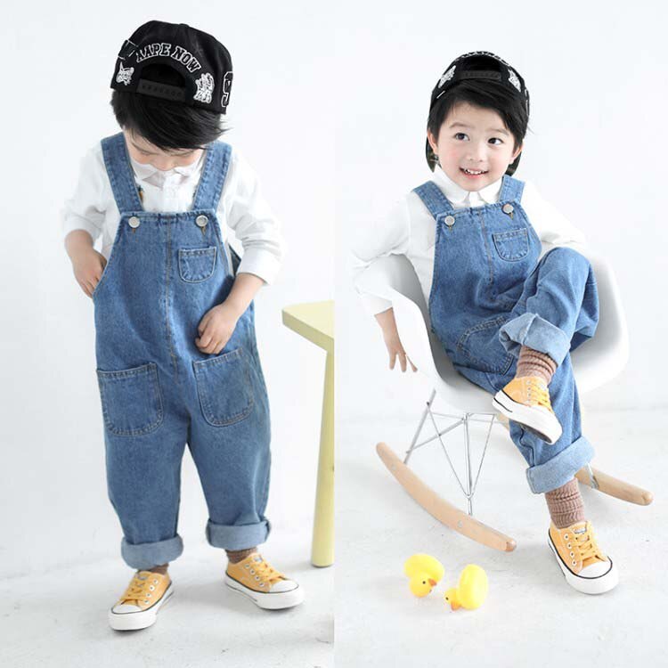 Boys Overalls Jeans Spring Kids Clothing Denim Ove... – Grandado