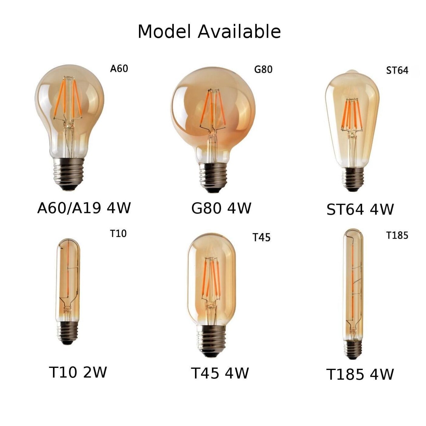 Retro LED Edison Bulb E27 2W 4W LED Filament Light... – Grandado