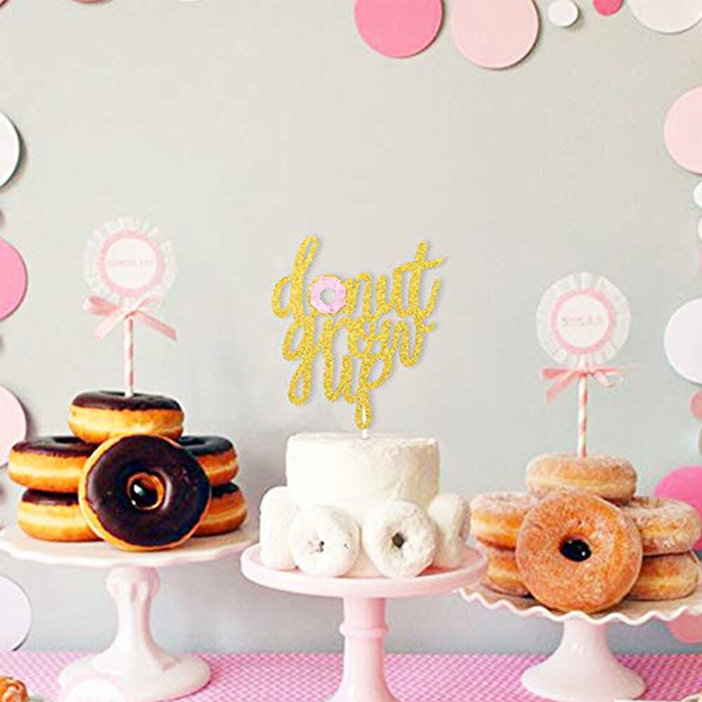 1Pcs "Donut Grow Up " Cake Topper Donut Decor Doug... – Grandado