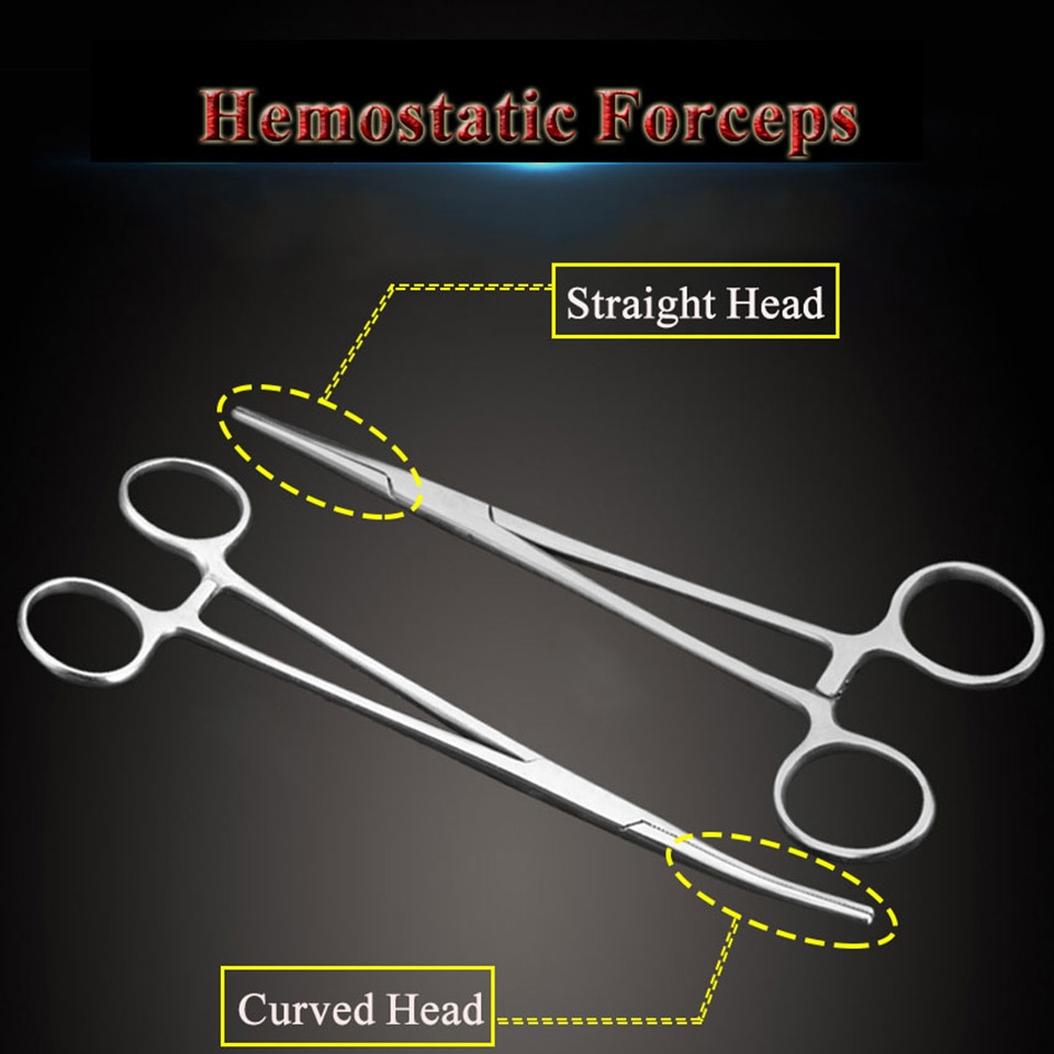 1PCS Straight Head Curved Head Hemostatic Forceps ... – Grandado