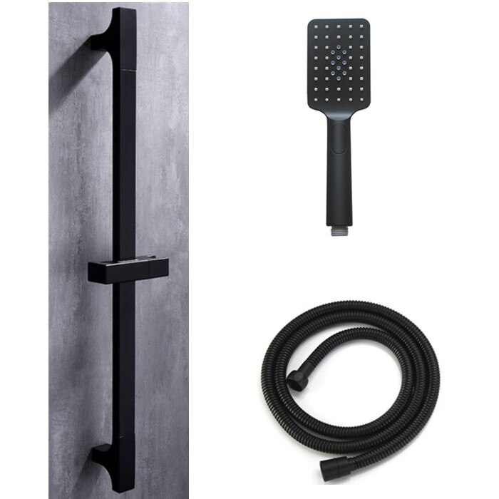 Black Shower Sliding Bar Wall Mounted Shower Bar A... – Vicedeal