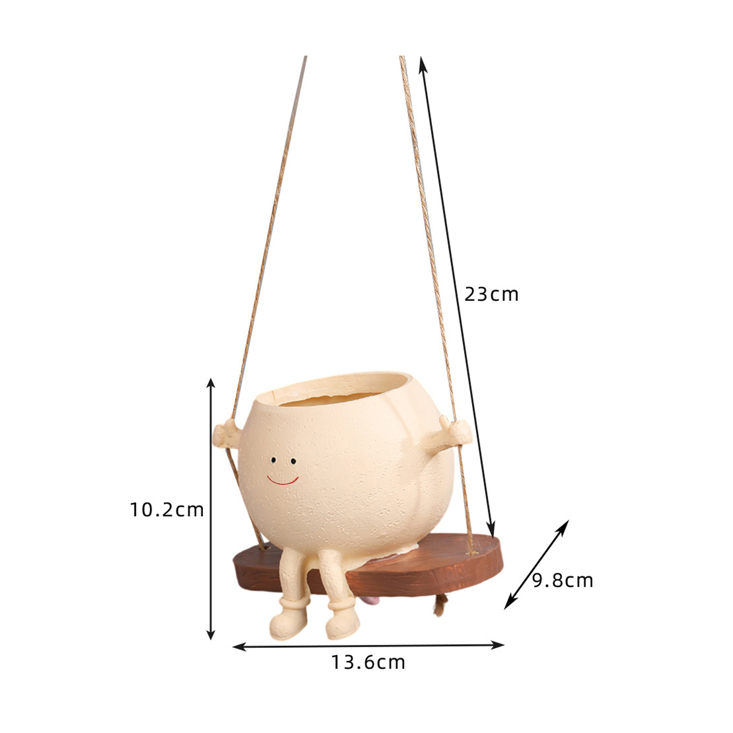 Swing Jar Small Flower Pot Smiling Face Rockchair ... – Grandado