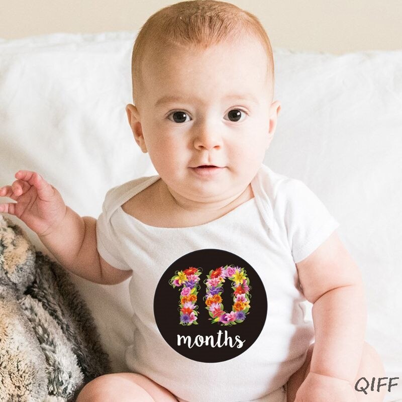 12PCS/Set Baby Month Sticker Newborn Photo Prop St... – Vicedeal