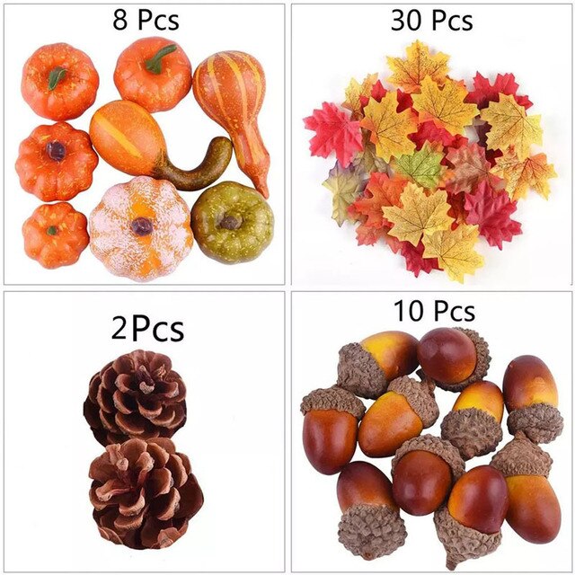 50Pcs Simulatie Pompoen Gouden Herfst Mini Pompoen... – Vicedeal
