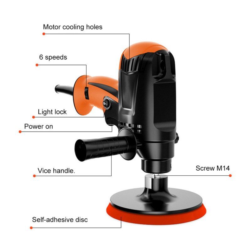 Auto pulidor máquina de pulir seis engranajes Velo... – Grandado