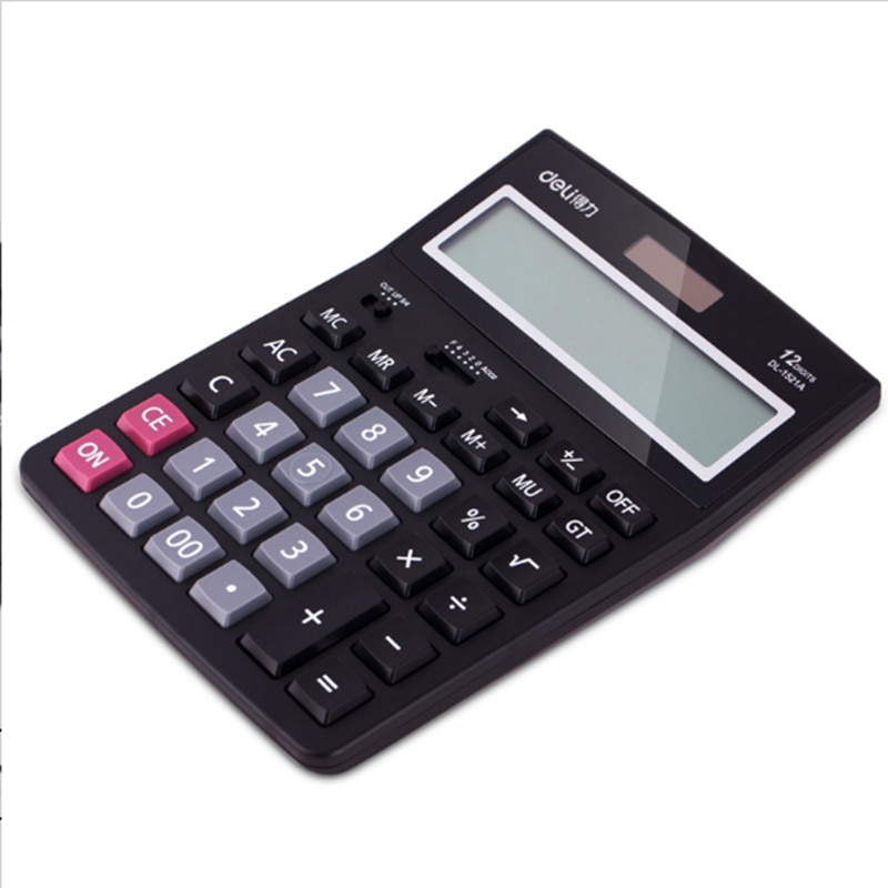 Deli 1PC 12 Digital LCD Display calculator solar a... – Grandado